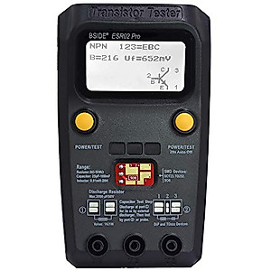 BSIDE ESR02 PRO Digital Transistor Tester SMD Components Meter Mega328 NPN/PNP Diode Triode Capacitor Inductance ESR Checker with Tweezers