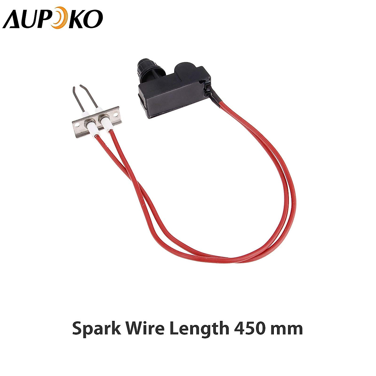Aupoko 2 Sets Piezo Spark Ignition with Cable Push Button Igniter & Double Ignition Kit Electronic Igniter, Fit for Gas Fireplace Gas Oven Gas Heater Igniter