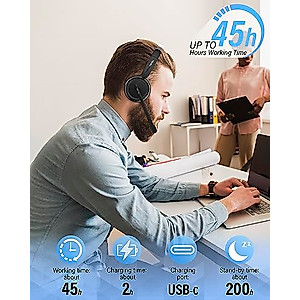 MONODEAL Bluetooth Headset V5.2, Wireless Headset with Microphone AI Noise Cancelling & Mute Button, Single/Dual Ear Wireless Headphones, Computer Headset with Microphone for Work Home Office