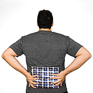 ProActive Therm-O-Clay Reusable Hot or Cold Therapy Pack for Injuries, Swelling, Inflammation, Soreness, Sprains and Bruises, Natural Clay Compress for Pain Relief 12" x 10", Washable Cover., Blue