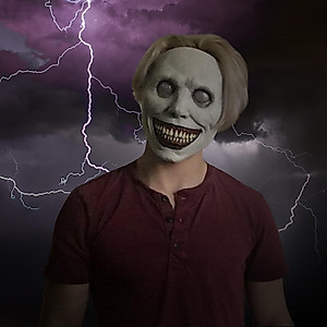 QPQEQTQ Scary Halloween Mask Evil Smiling Demons Mask Realistic Latex Cosplay Costume Mask Party Props Halloween Decorations