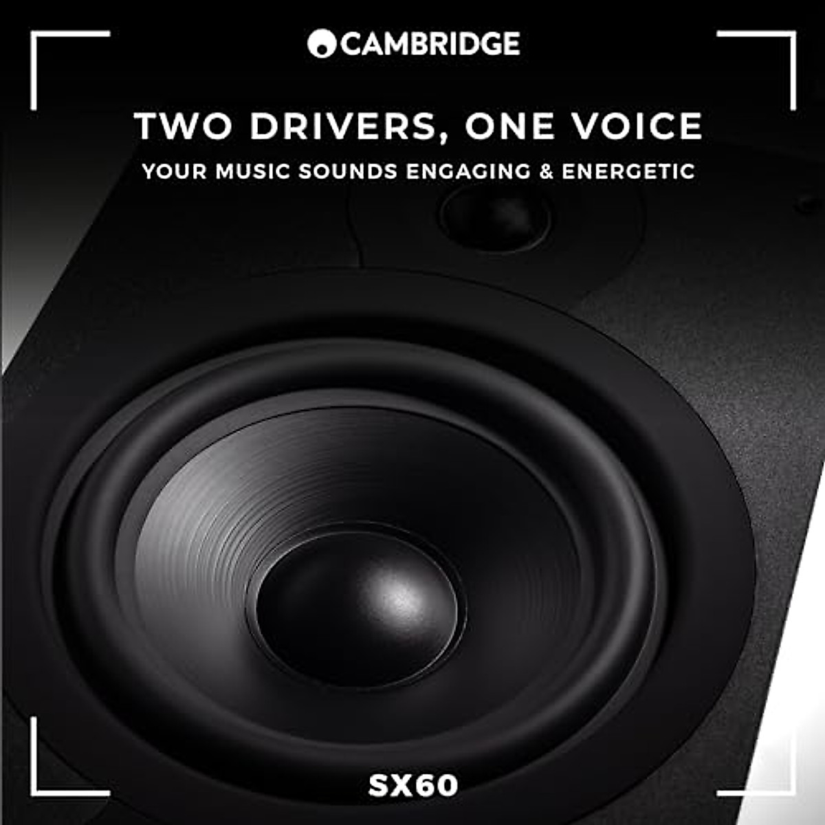 Cambridge Audio SX-60 Bookshelf Speaker | 100 Watt Home Theater Compact Speakers | Pair (Matte Black)