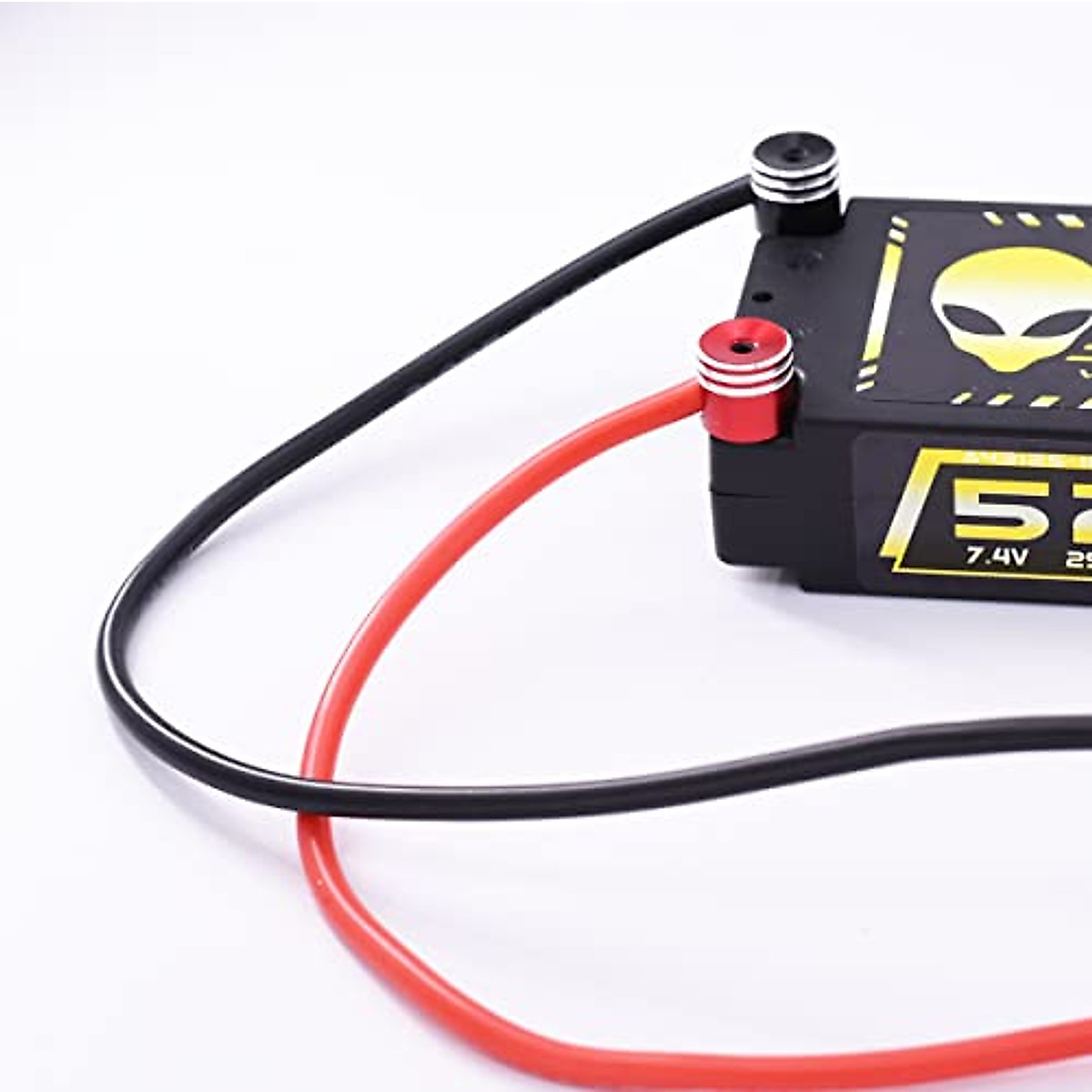 AEI Hobby 2Pcs Heatsink Bullet Plug Grips with 4mm 5mm 4-5mm Bullets (Black/Red) (4-5mm Bullets)