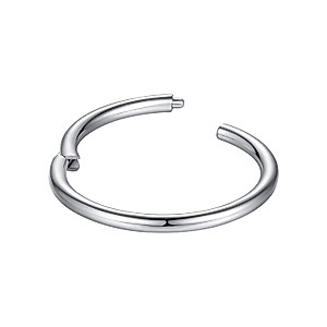 8mm Septum Ring Septum Jewelry Seamless Clicker Nose Rings 18 Gauge 18g Cartilage Earring Lip Rings Silver Nose Piercing Surgical Steel Helix Earrings