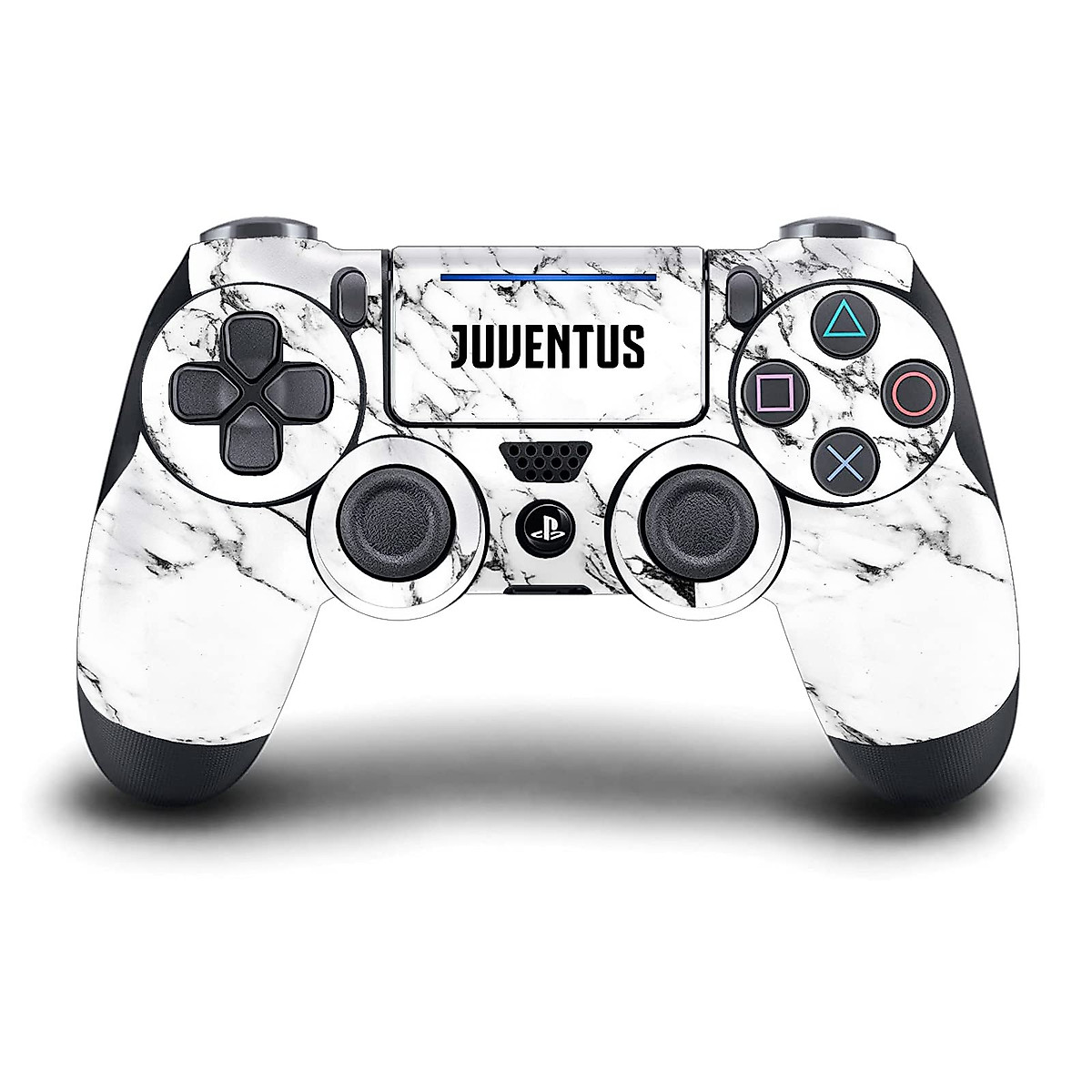 Head Case Designs Officially Licensed Juventus Football Club White Marble Art Vinyl Sticker Gaming Skin Decal Cover Compatible With Sony PlayStation 4 PS4 Slim Console and DualShock 4 Controller