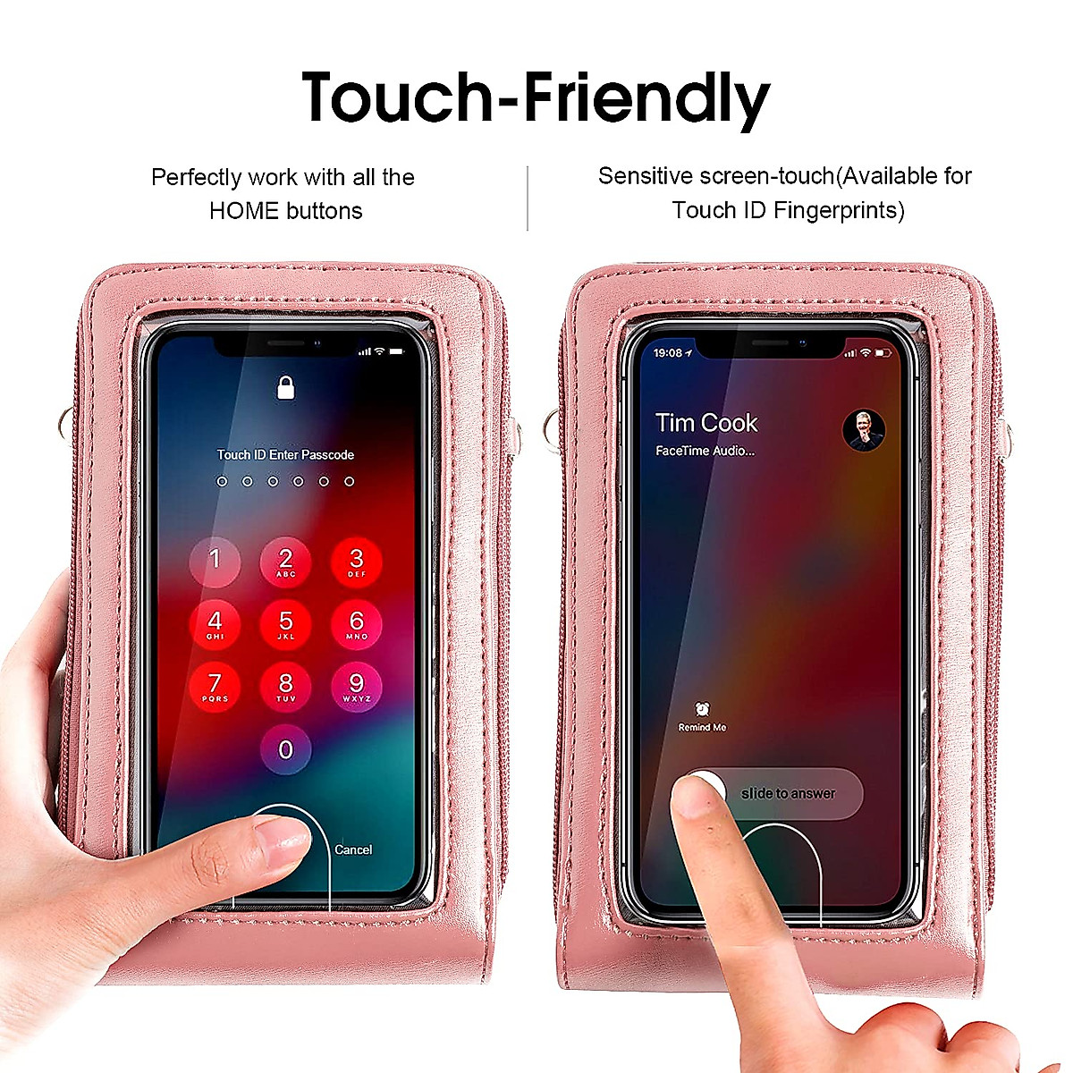 Borivilla Crossbody Cellphone Purse Shoulder Strap Travel Wallet Passport Credit Card Slot