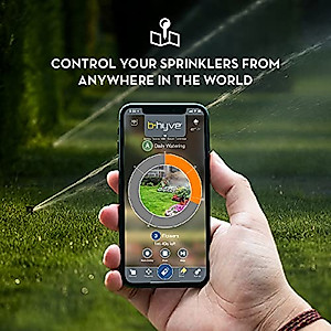 Orbit 57950 B-hyve Smart 12-Zone Indoor/Outdoor Sprinkler Controller, Compatible with Alexa Gray