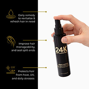 Sally Hershberger 24K Liquid Assets Daily Conditioning Remedy - Weightless Leave-In Treatment for Luscious, Refreshed Locks - Bonding, Keratin-Fortified Formula - Paraben And Phthalate Free - 150 ml