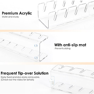 Baemin Acrylic Hat Rack, Clear Hat Organizer for Baseball Caps, Hat Display Stand for Closet, No Installation Hat Holder Organizer, 2 Packs