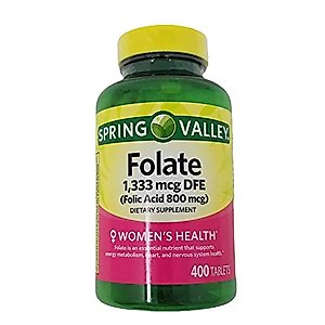 Spring Valley - Folic Acid 800 mcg, 400 Tablets by Spring Valley