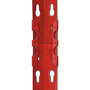 Muscle Rack UR602472WD5-R 5-Shelf Steel Shelving Unit, 60" Width x 72" Height x 24" Length, Red
