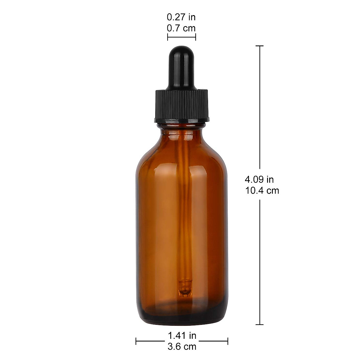 stonylab Amber Glass Dropper Bottle 60ml (2 oz) 4 Pack, Brown Empty Glass Bottle with Glass Dropper and Label for Essential Oils Aromatherapy Fragrances