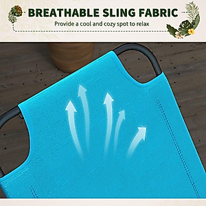 Outsunny Garden Rocking Chair, Outdoor Indoor Sling Fabric Rocker for Patio, Balcony, Porch, Light Blue