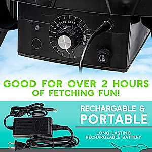 Franklin Pet Supply Co. Automatic Disc Launcher for Dogs - Ready Set Fetch Automatic Disc Tosser Dog Toy for Fetch - Portable Thrower Toy - Battery Powered