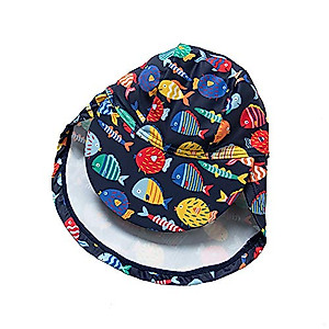 upandfast Baby Boy Swimsuit One-Piece Rash Guard Infant Sun Protection Swimwear (6-9 Months, Colorful Fish)