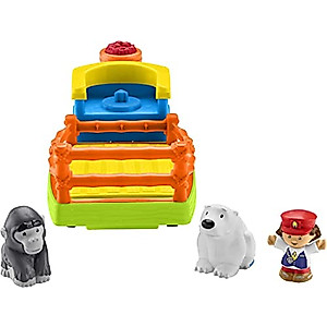Fisher-Price Little People Toddler Toy Train Choo-Choo Zoo with Music Sounds and 3 Figures for Pretend Play Ages 1+ Years