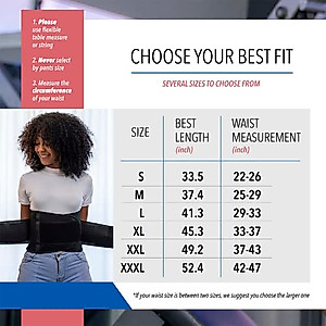 ellostar Women's Waist Trainer: Sweat Band for Belly Fat, Tummy Control, Back Support, Workout Shapewear, Weight Loss Aid Small, Black