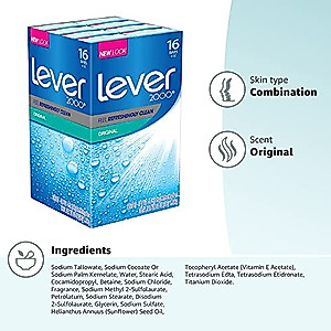 Lever 2000 Bar Soap, Original, 4 oz, 16 bar