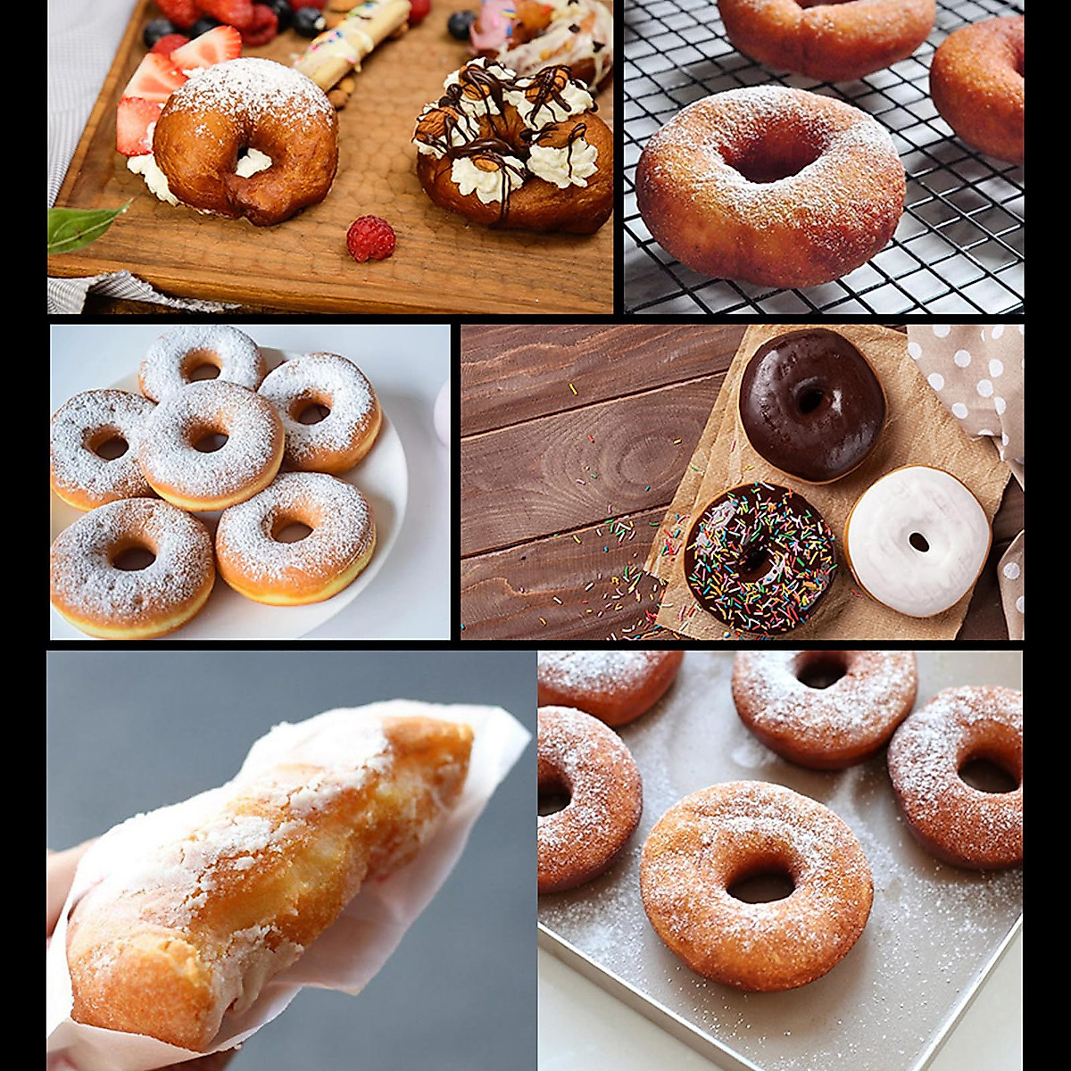 Mini Donut Maker, Non-Stick Donut Maker Machine for Makes 7 Doughnuts, Kid-Friendly Breakfast, Snacks, Donut Print Desserts & More for Home and Travel Use