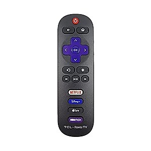 OEM Replacement Remote Control Compatible with All TCL Roku Smart TVs【Only Works with TCL Roku TV, Not for Roku Stick and Roku Box】 (Netflix/Disney Plus/Apple TV+ / HBO Max)
