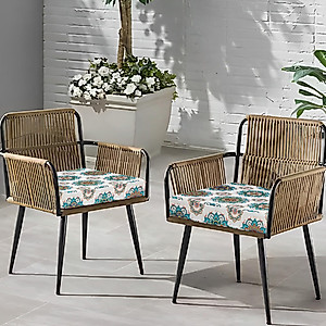 PRIMEPATIO Outdoor Chair Cushions Waterproof, Patio Cushions for Outdoor Furniture, Outdoor Cushions with Ties, Patio Chair Cushions Set of 2