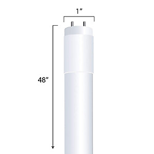 Feit Electric T8 LED Bulbs 4 Foot, 40 Watt Equivalent, Type A Tube Light, Plug & Play, T8 or T12 LED Tube Light, LED Fluorescent Replacement, Frosted, T48/840/LEDG2/4, 4100K Cool White, 4 Pack