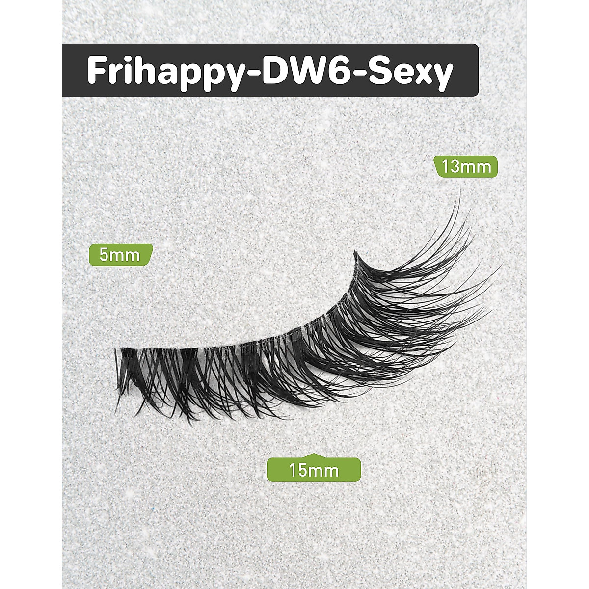 Eyelashes Lashes False Eyelashes Natural Eyelashes Wispy Lashes Mink Lashes False Eyelashes Natural 6 Pairs Frihappy DW6-Sexy