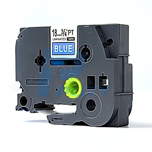 IDIK 1PK White on Blue Standard Laminated Label Tape Compatible for Brother P-Touch TZe-545 TZ545 TZe545(18mm x 8m)