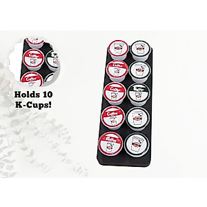 Polar Whale 2 Coffee Pod Storage Organizers Tray Drawer Insert for Kitchen Home Office Waterproof 4.5 X 11.75 Inches Holds 10 Compatible with Keurig K-Cup Made In The USA