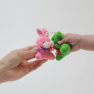 JUNBESTN Mini Plush Animals Bulk 30 Pack Easter Basket Stuffers Gifts for Kids Girls Class Students Party Favors Goodie Bag Fillers Prize