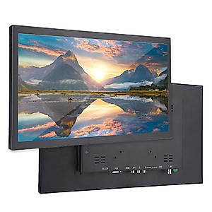 Bewinner 17.3 Inch 1080P Portable Monitor for PC CCTV Camera, Metal Shell Display Screen with HDMI/VGA/AV/BNC/USB Input Port, 1920×1080P Multifunctional Wall Mount Display for Surveillance