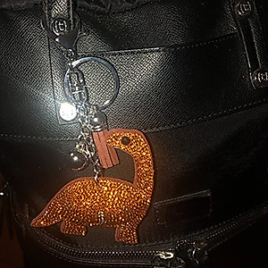 Bling Dinosaur Keychain Accessories for Women, Cute Keychains for Women, Purse Charms for Handbags, Car Keys Keychain