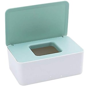 Diaper Wipes Dispenser Baby Wipes Case Wipe Holder Keeps Wipes Fresh, Easy Open & Close Wipe Container Large Capacity Green