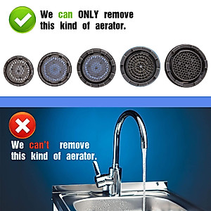 20 Pieces Cache Faucet Aerator Keys Removal Wrench Tool with 4 Loose-leaf Rings, 5 Sizes M16.5, M18.5, M21.5, M22.5, M24