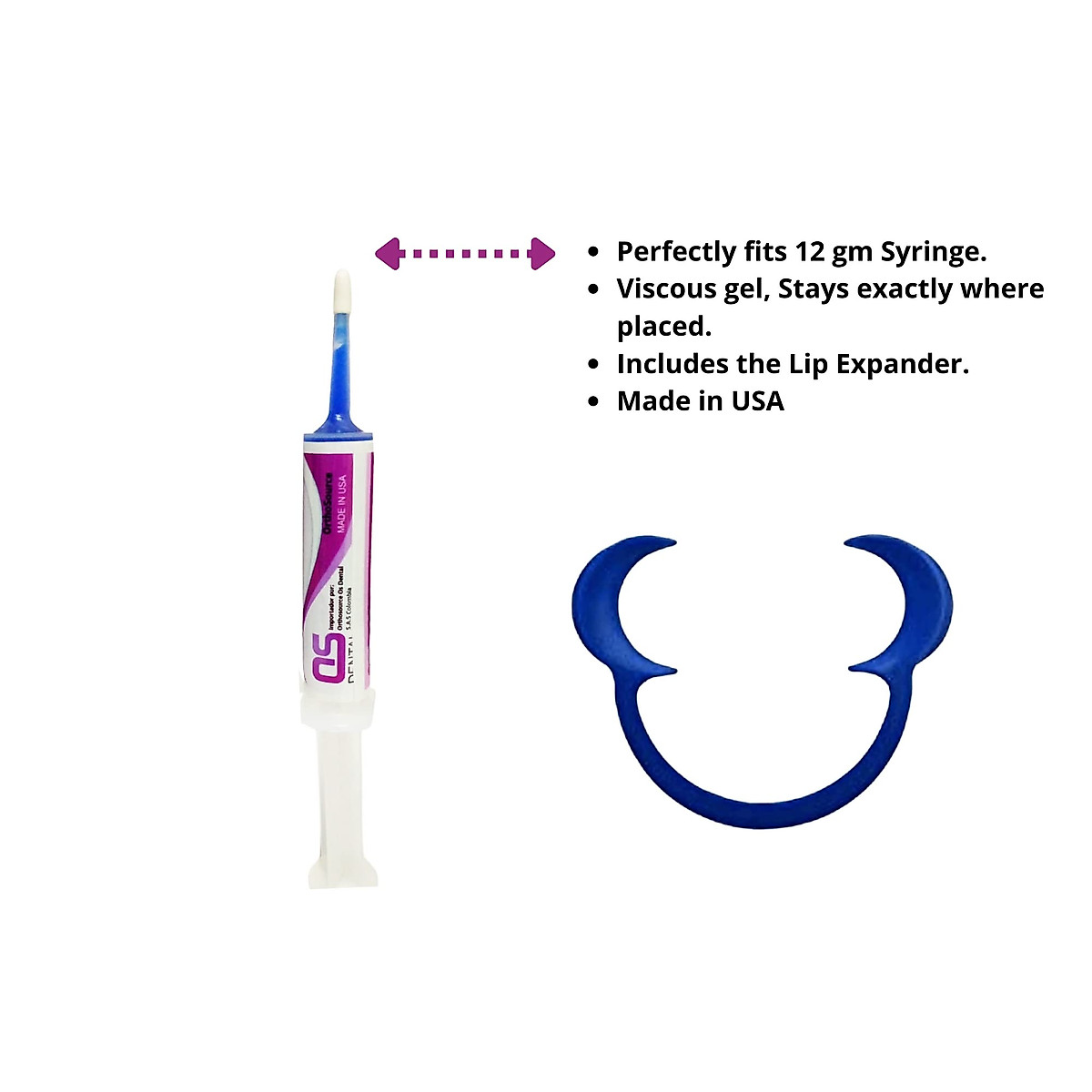 SmileWorld Blue Gel 36 Gm kit - Desmineralization Gel 35 Percent -Dental Etch - Perfect Viscous-Stays Where Placed- Includes Lip Expander - Not Glue - Made in USA (3) Units