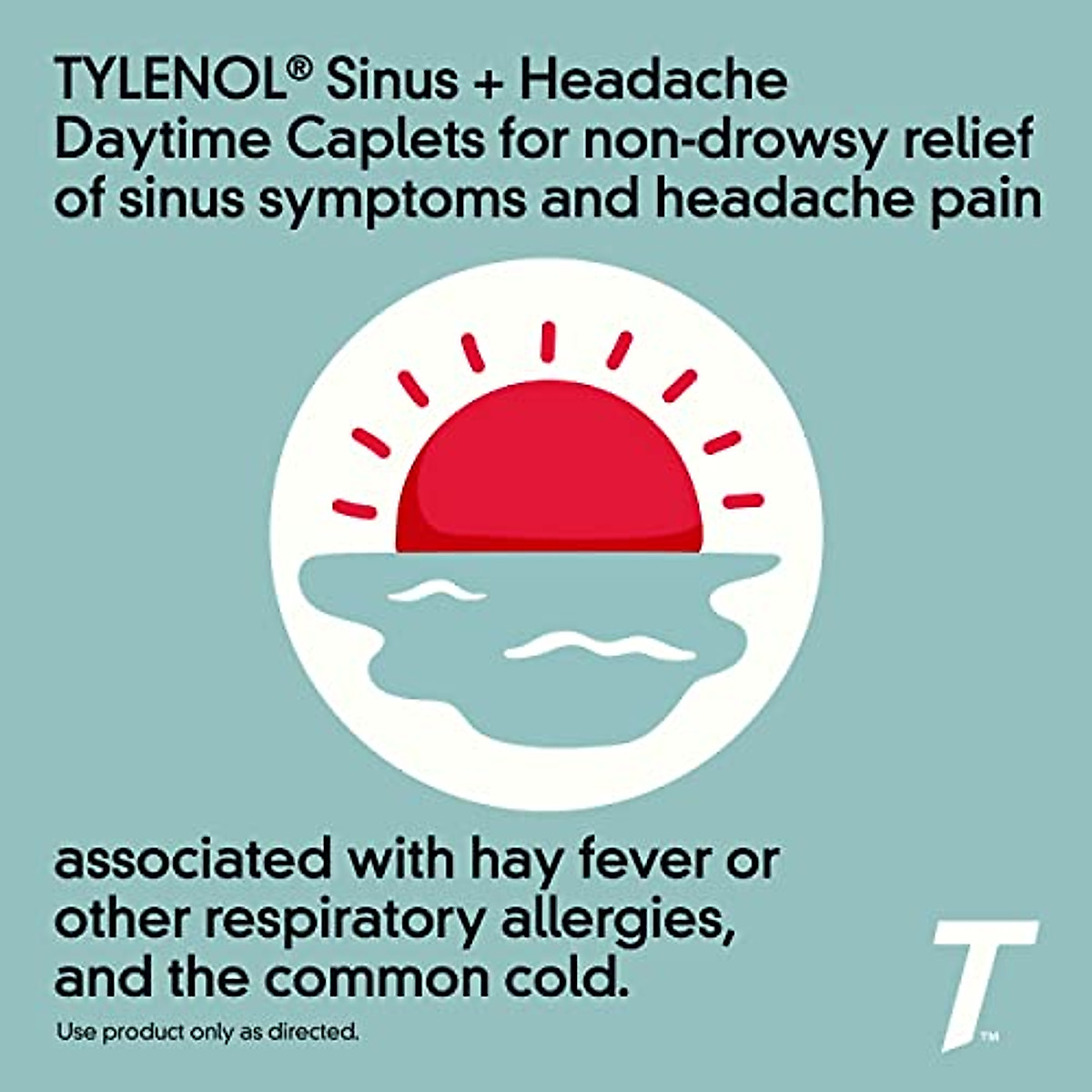 Tylenol Sinus + Headache Daytime Non-Drowsy Relief Caplets, Acetaminophen 325mg, Nasal Decongestant for Sinus Pressure, Headache & Nasal Congestion Relief, 24 ct