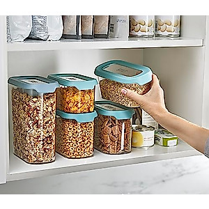 Joseph Joseph CupboardStore Airtight Easy Pour Food Storage Container Scoop, 5-Piece Set, Opal