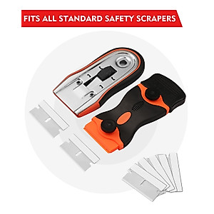 WORKPRO 100-Pack Single Razor Edge Blades, Industrial Scraper Razor Blades, High Carbon Steel One Edge Razor Blades