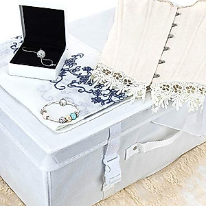 HANGERWORLD Wedding Dress Storage Box Bridal Gown Preservation Kit including 10 sheets of Archival Acid Free Tissue Paper (Medium, White)