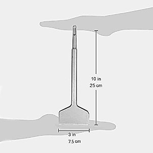 Firecore FS18310 SDS Plus 3-in Wide Cranked Angled Bent Tile Removal Chisel (3”X10”)