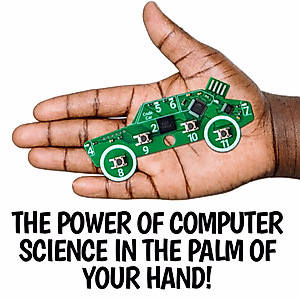 Code Car Kids Coding Toy for Kids 8-12. Boys & Girls Learn Block and Typed C++ Coding with Hands-On Electronics & 40+ Projects Including Custom Horn, Brakelight Beep, and Siren Sounds