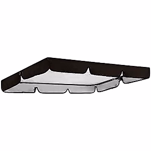 GBEN Swing Top Cover Canopy Replacement Porch Patio Outdoor Replaceable Swing Canopy Cloth Waterproof Swing Ceiling Replacement Cover for Outdoor 22.6.21 (Color : Black, Size : 164x114x15cm/65x45x6)