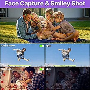 Digital Camera for Kids Girls and Boys - 1080P FHD Digital Camera 36MP LCD Screen Rechargeable Students Compact Camera Kid Camera with 16X Digital Zoom Vlogging Camera for Teens, Kids (Purple)