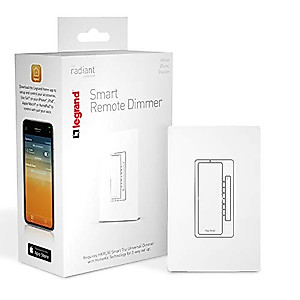 Legrand, Smart Dimmer Switch, Apple Homekit, Remote Accessory, Quick Setup On iOS (iPhone or iPad), No Hub Required, HKRL60, Requires HKRL50WH to Operate