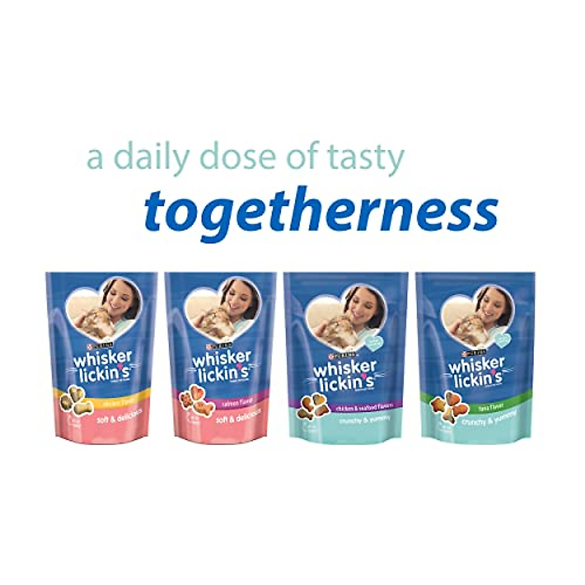 Purina Whisker Lickin's Cat Treats, Crunchy & Yummy Tuna Flavor - (10) 4 oz. Canisters