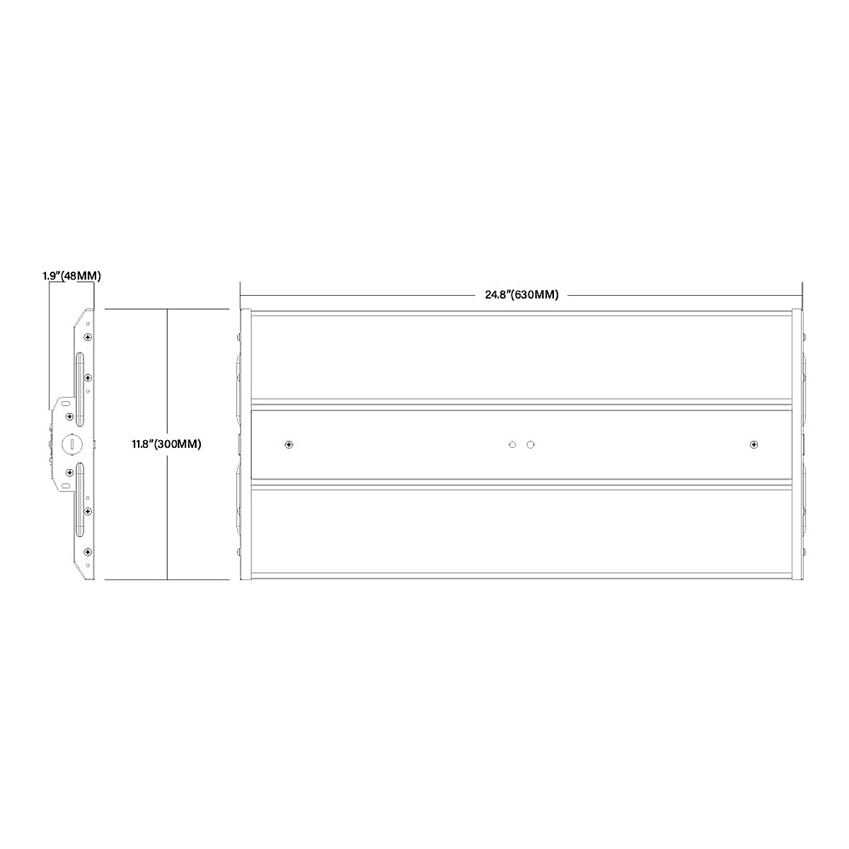 Metalux HBLAO2350C Highbay Linear w/Aimable Optics, White