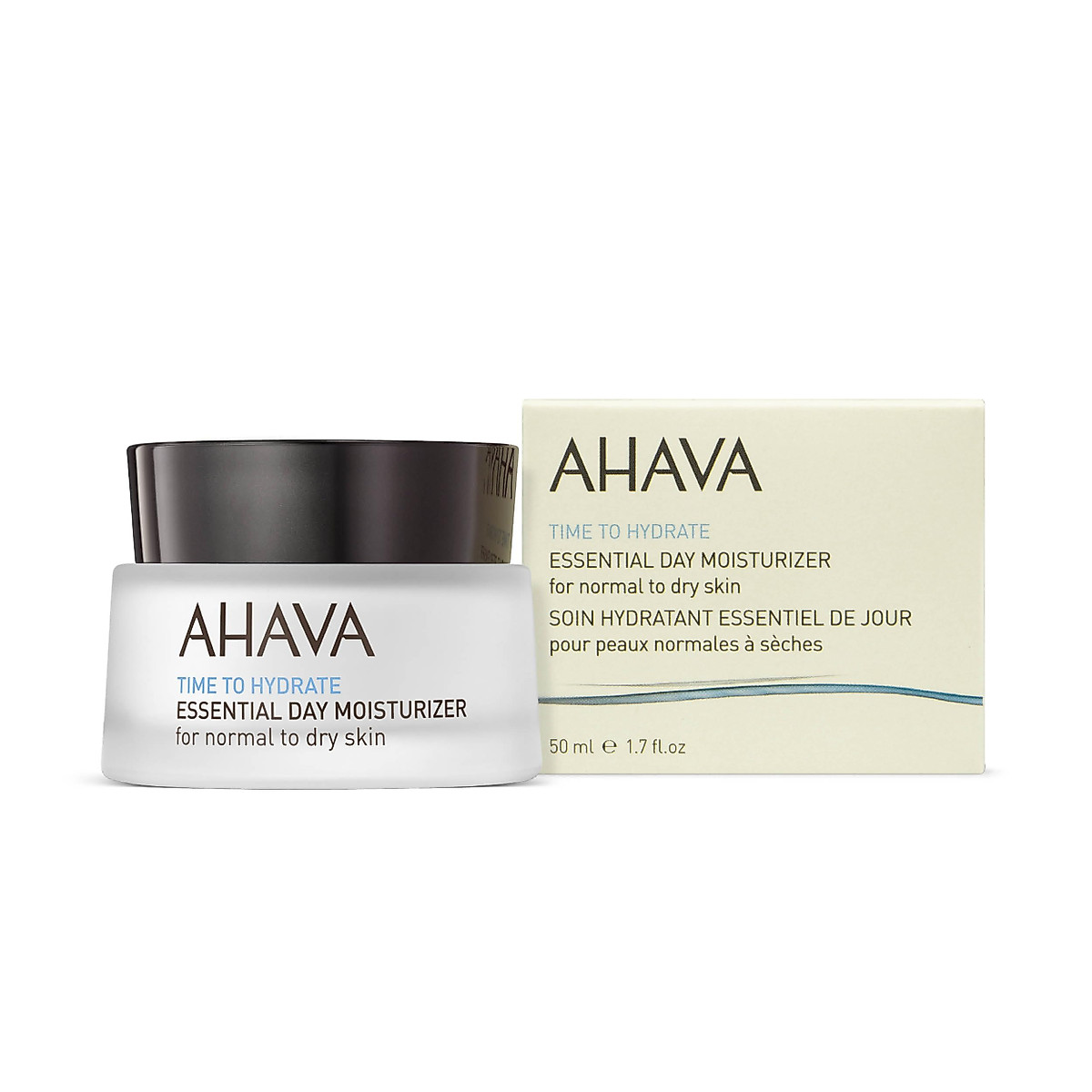AHAVA Essential Day Moisturizer, Normal to Dry Skin - Essential Daily Hydrating Facial & Neck Cream, Anti-Aging & Smoothing Effect, Enriched with Osmoter, Aloe Vera, Allantoin & Vitamin E, 1.7 Fl.Oz