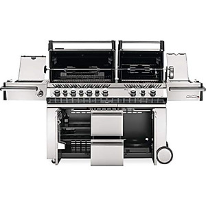 Napoleon PRO825RSBIPSS-3 Prestige PRO 825 RSBI Propane Gas Grill, sq.in. + Infrared Rear & Bottom Range Burner, Stainless Steel