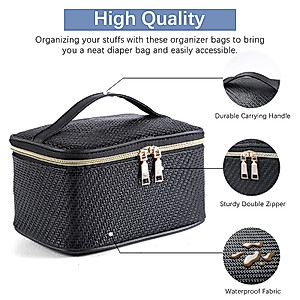 TRENDPLAY Diaper Bag Organizer - Classify Bag for Baby and Mom, Ideal As Travel Weekender Bag, Labor, Cosmetic Bag, Toiletry Bag, Sports Pounch£¬ 3 Pieces Defferent Bags