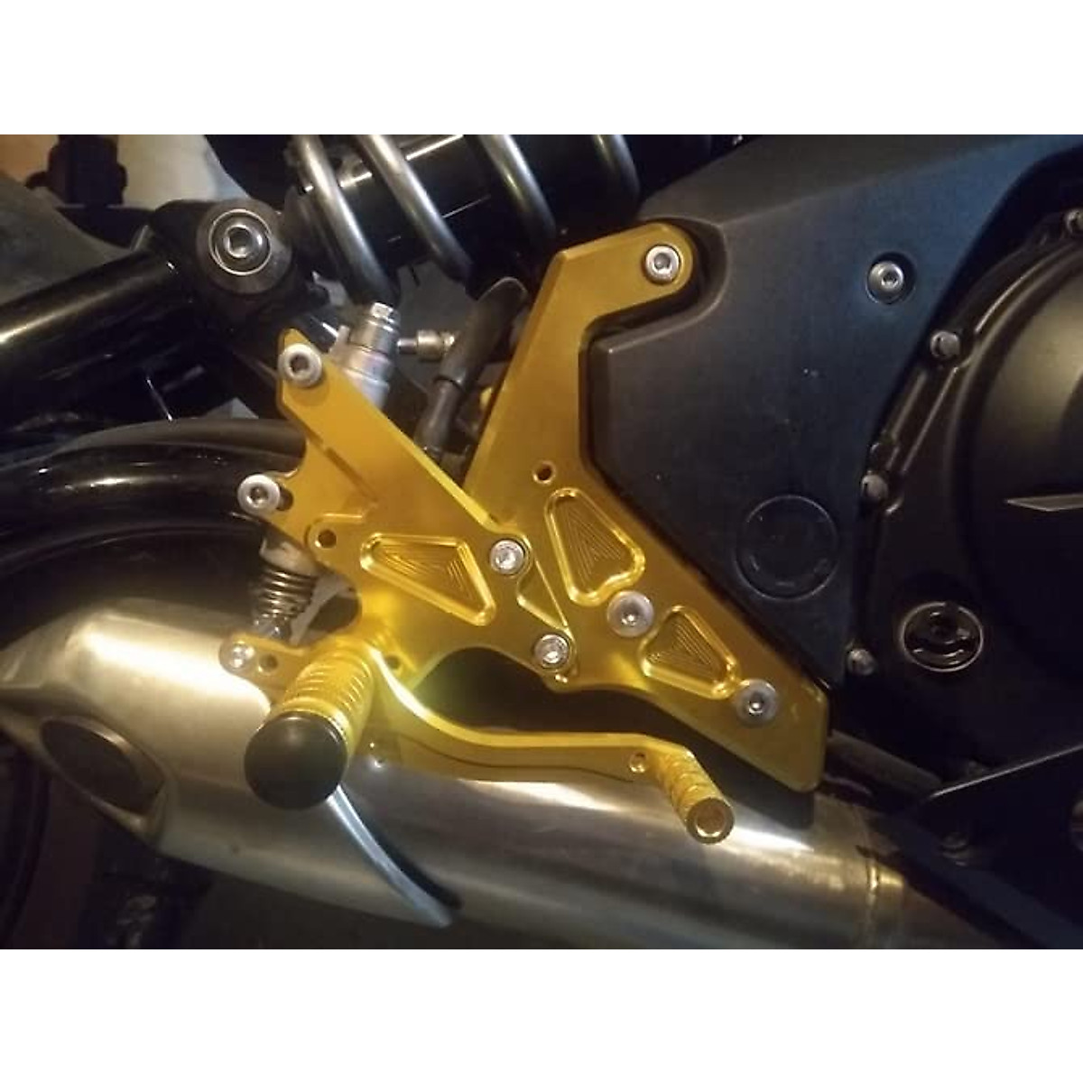 CNC Ninja650 12-15 Motorcycle Adjustable Rearsets Foot Pegs Rear Set Footpeg Brake Shift Pedal Compatible with Ninja 650R ER6F ER6N 2012 2013 2014 2015 Black